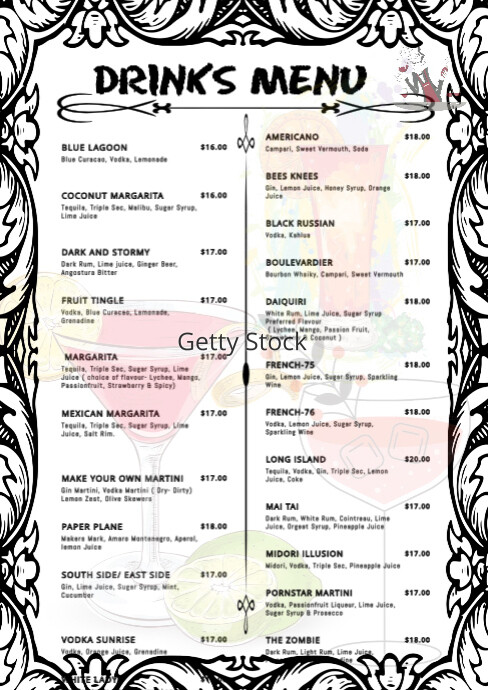 SIP SIP MENU 2 | PosterMyWall