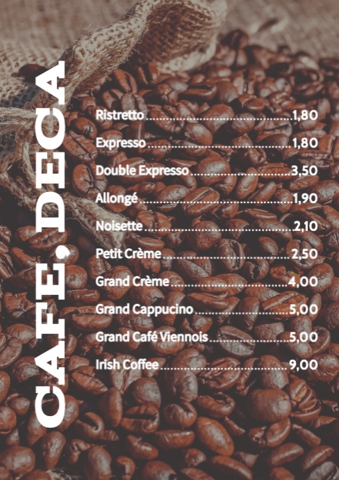 Copy of Cafe / Deca | PosterMyWall