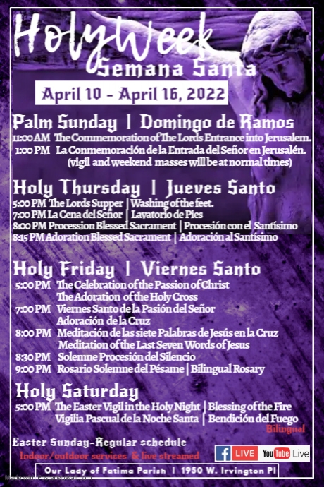 LENT 2022 HOLY WEEK | PosterMyWall