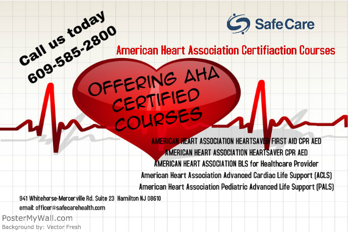 Safe Care AHA Courses | PosterMyWall