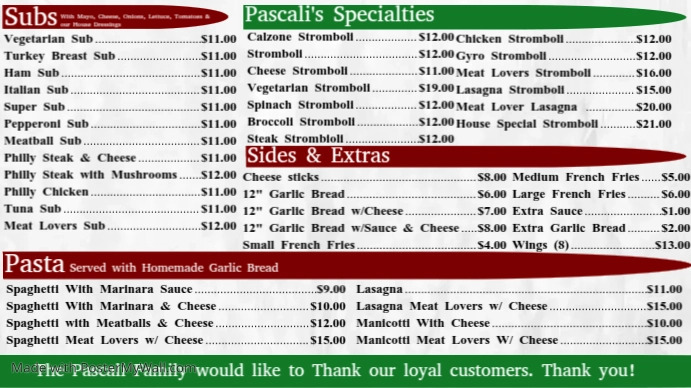 Pascali's Pizza Corner 2 | PosterMyWall