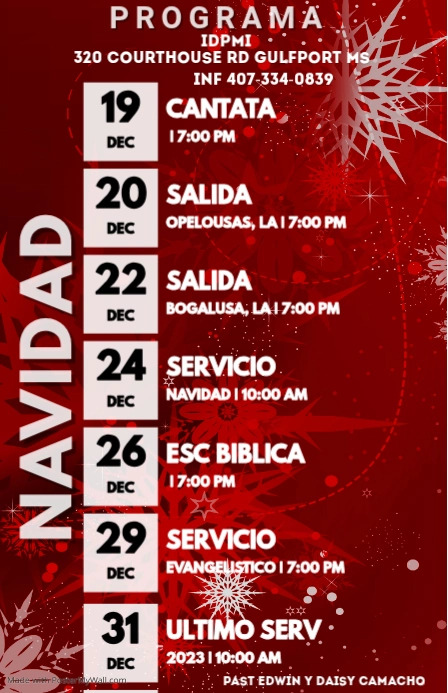 Christmas calendar, Christmas events,calendar | PosterMyWall