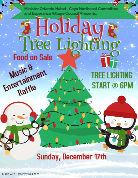 Copy of Copy of Tree Lighting | PosterMyWall