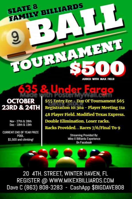 Copy of Pool Tournament Poster | PosterMyWall