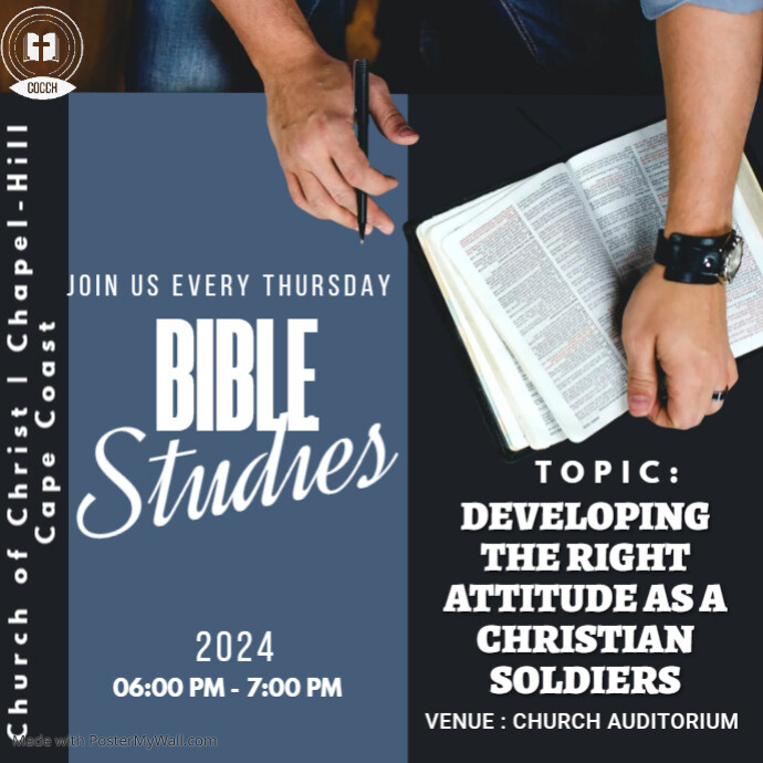 Bible Study Church Flyer | PosterMyWall