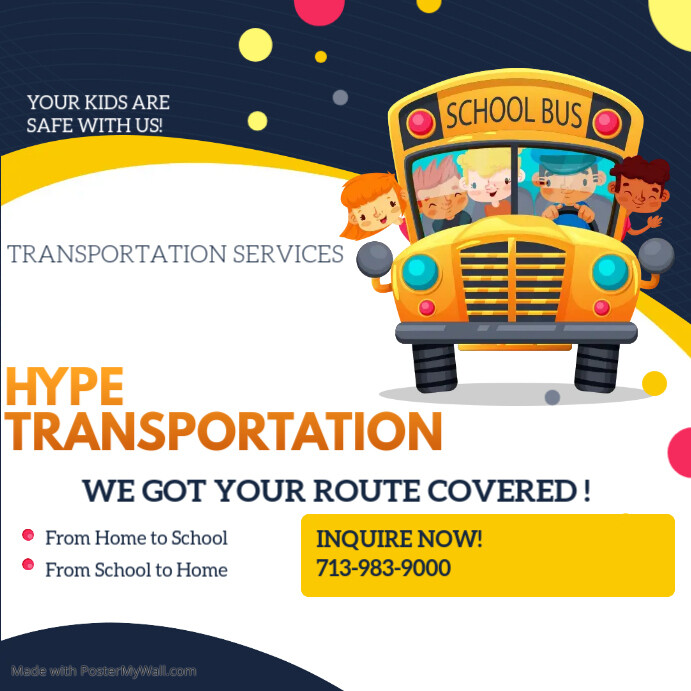 School bus driver hiring ad | PosterMyWall