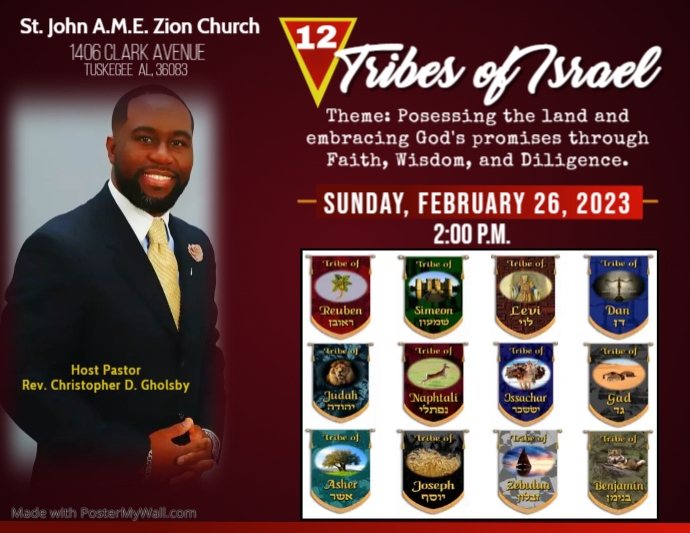 Copy of 12 Tribes of Israel | PosterMyWall