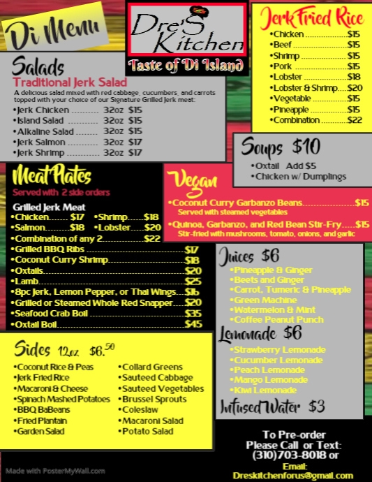 REGULAR MENU | PosterMyWall