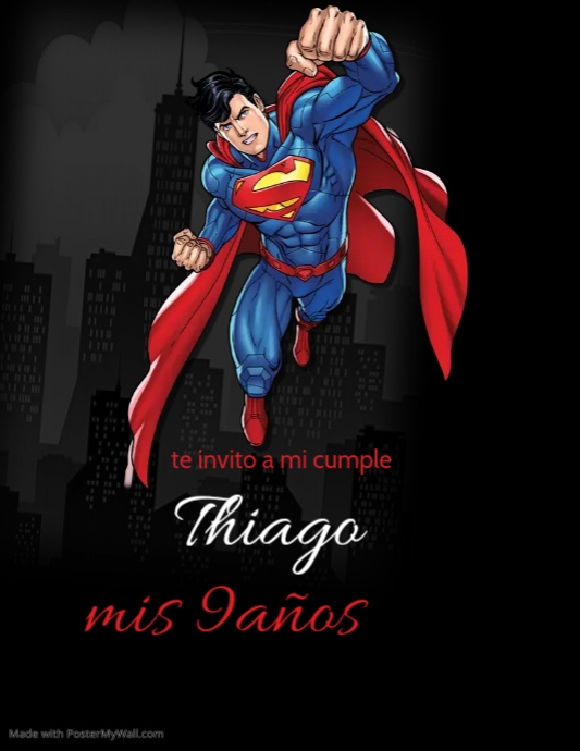 Copia de Superman Party Invitation Template | PosterMyWall