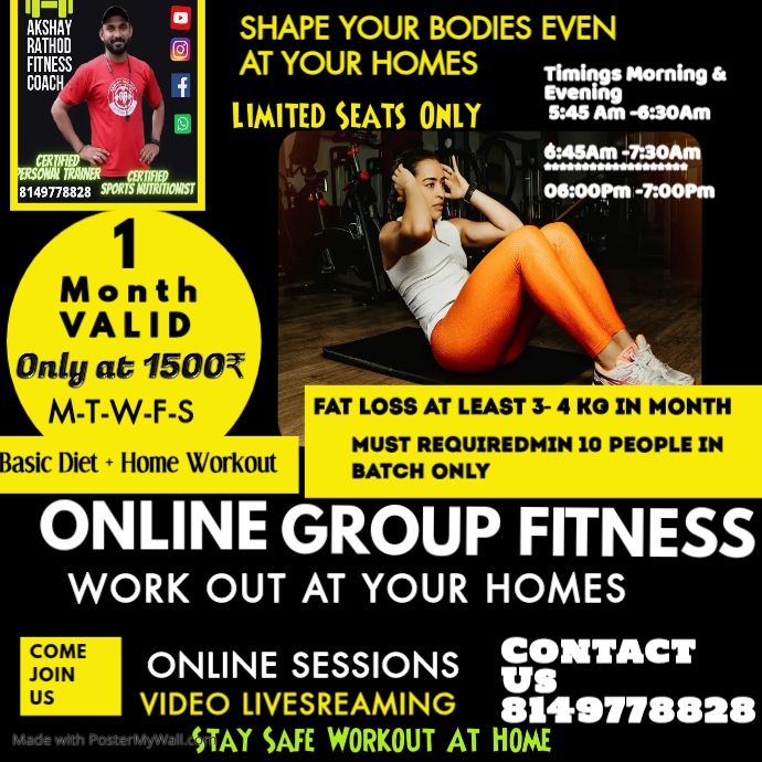 Copy of Akshay Rathod Fitness Coach ONLINE FITNESS CLASSES ,Fat loss ...