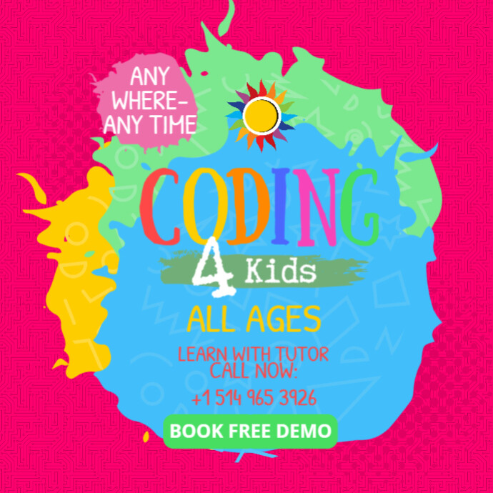 Copy of Copy of Coding 4 Kids Instagram Post | PosterMyWall