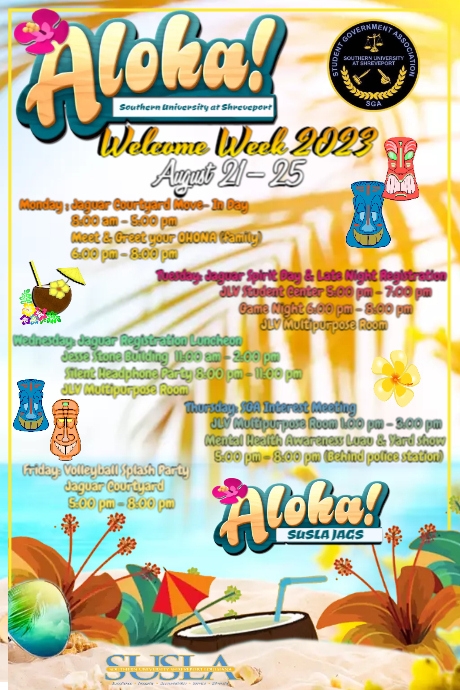 Aloha Birthday Poster | PosterMyWall