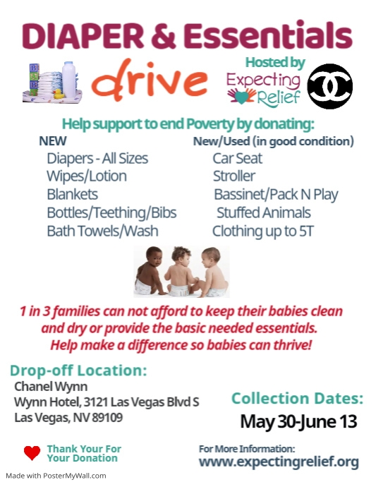 Diaper Drive Flyer (13) | PosterMyWall
