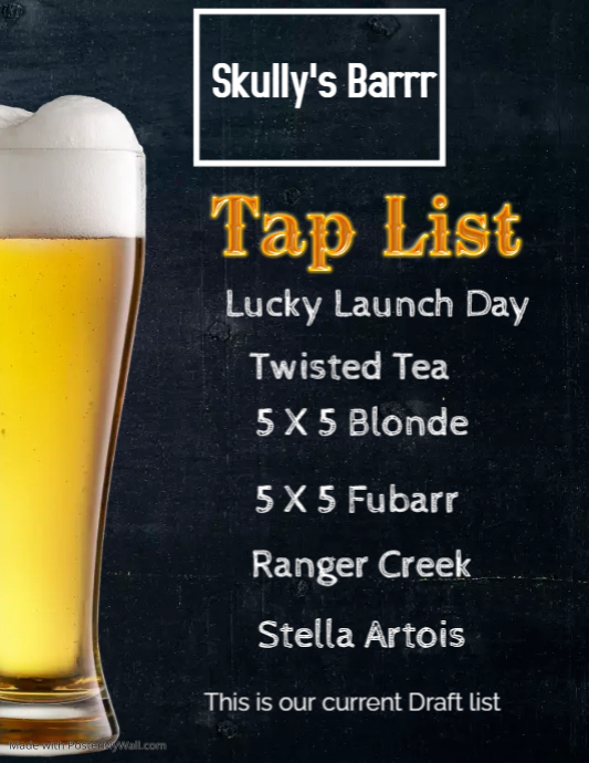Copy of Beer List | PosterMyWall