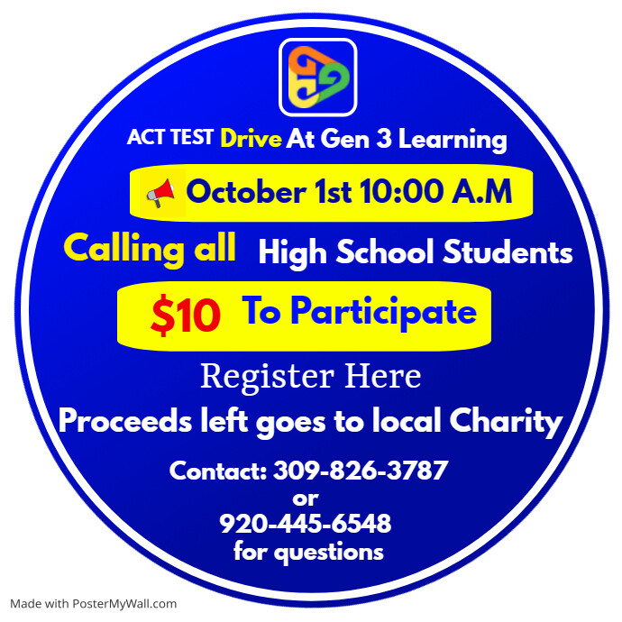 ACT Test Drive | PosterMyWall