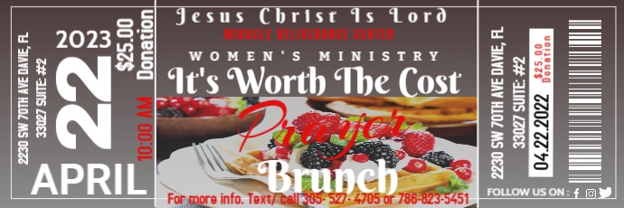 Copy of black and red colors ticket template design | PosterMyWall