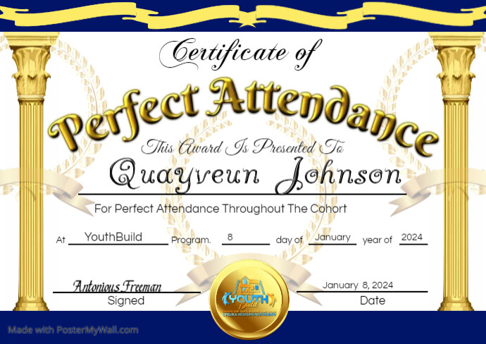Perfect Attendance Template | PosterMyWall