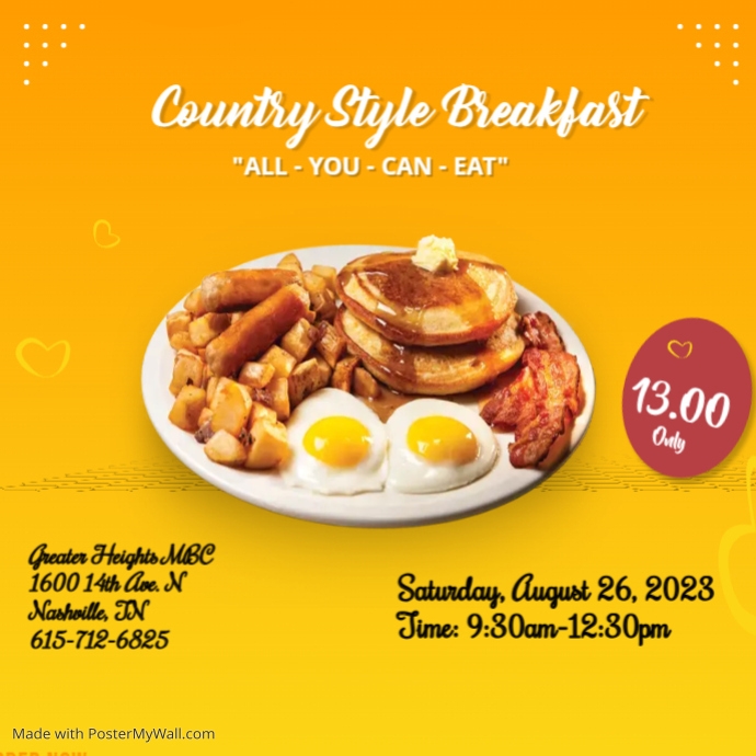Copy of Breakfast Buffet Post - Restaurant Promo (3) | PosterMyWall