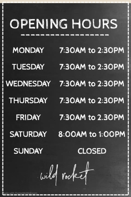 Business Opening Hours Poster Template | PosterMyWall