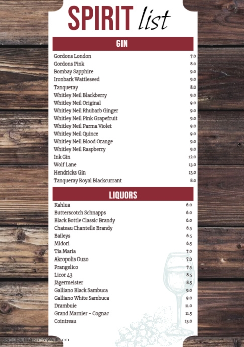 Bar Menu List (Page 7) | PosterMyWall