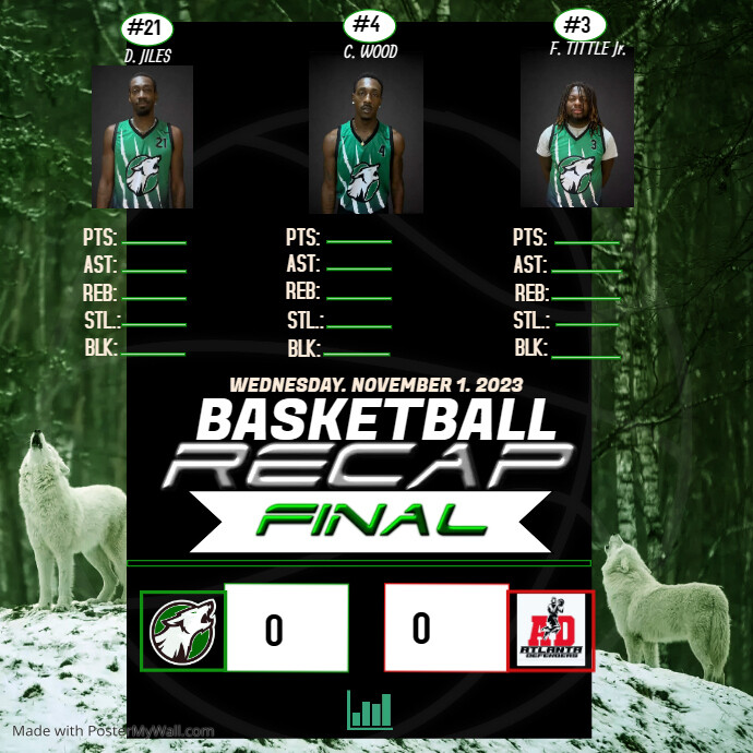 score recap template wolves (2) | PosterMyWall