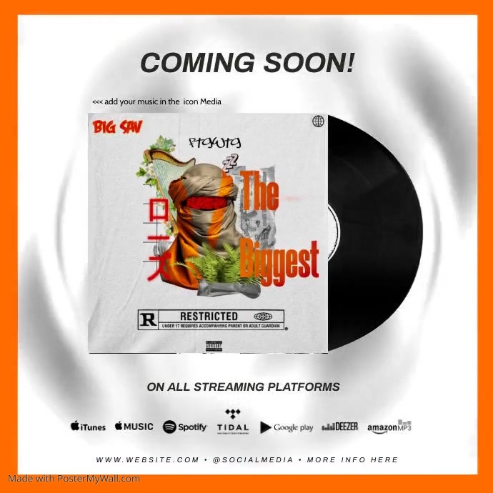 Copy of "New Single" NEW ALBUM RELEASE PROMO AD | PosterMyWall