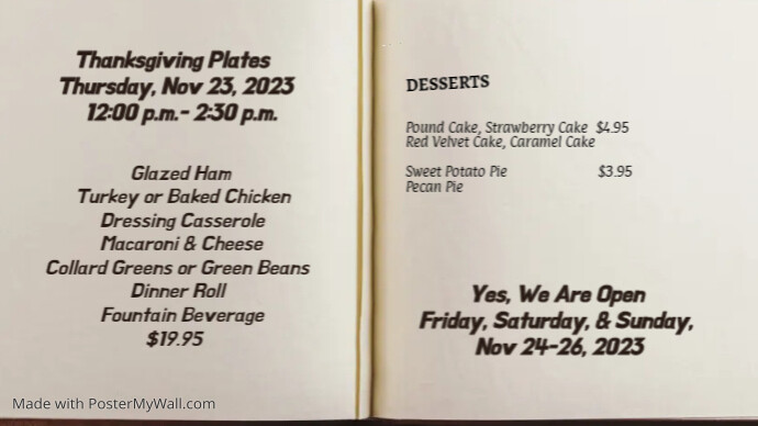 Menu Flyer (6) | PosterMyWall