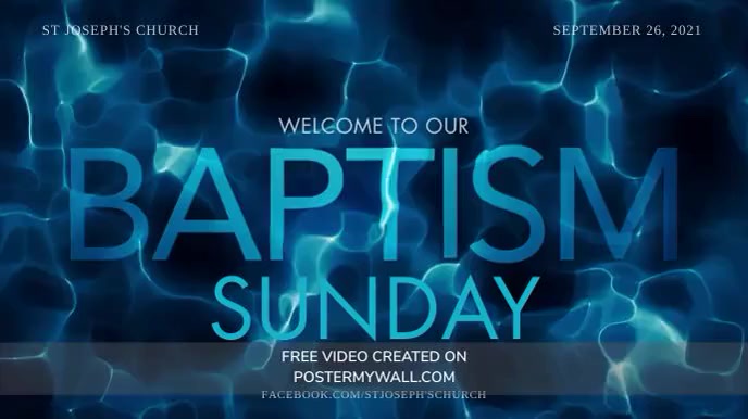 Baptism Sunday Church Digital Display | PosterMyWall