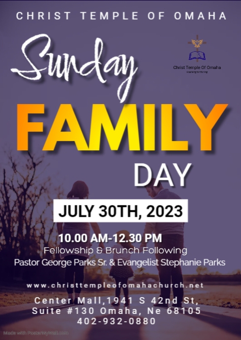 family sunday service flyer Template | PosterMyWall