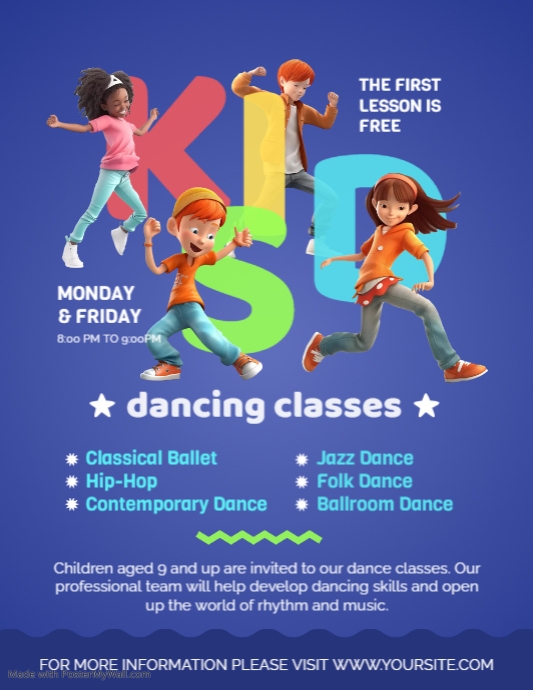 kids dancing classes | PosterMyWall