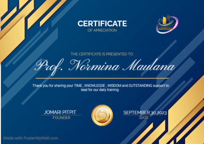 Certificate Of Apreciation Template | PosterMyWall