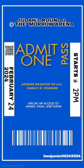 Copy of vip pass template white and dark blue colors (1) | PosterMyWall