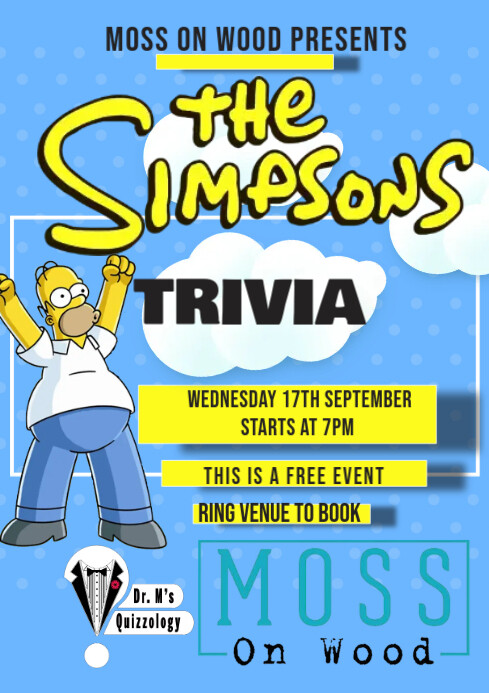 Simpsons Trivia Facebook Cover | PosterMyWall