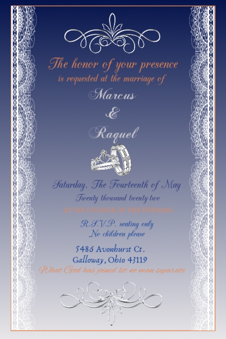 Wedding Invite 4x6 | PosterMyWall