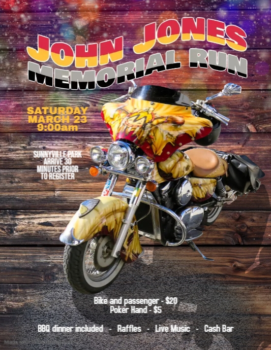 motorcycle run rally flyer template | PosterMyWall