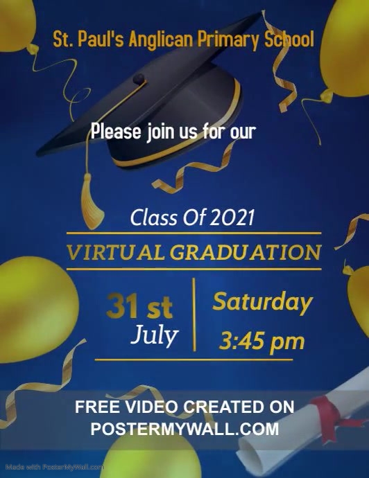 Copy of Virtual Graduation video template | PosterMyWall