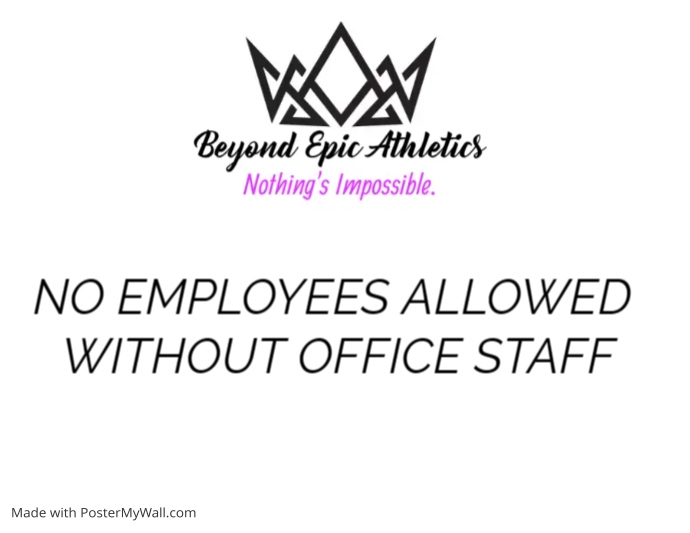 Copy of No employees without office staff | PosterMyWall