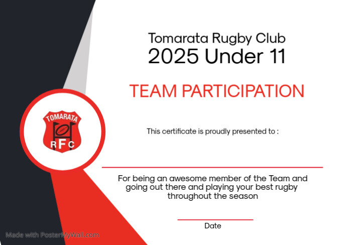 Player of the Day Certificate (1) | PosterMyWall