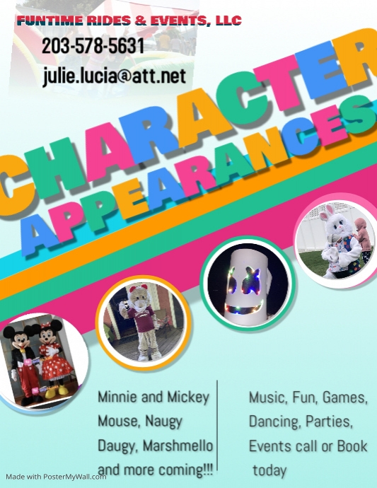 Copy of Copy of Character Appearance Schedule | PosterMyWall