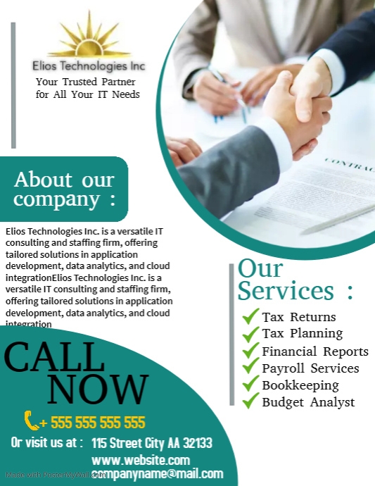 tax and consulting services flyer depliant | PosterMyWall