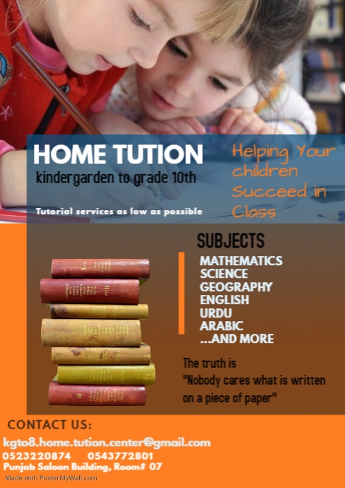 Copy of Copy of Copy of Home Tutoring Flyer | PosterMyWall