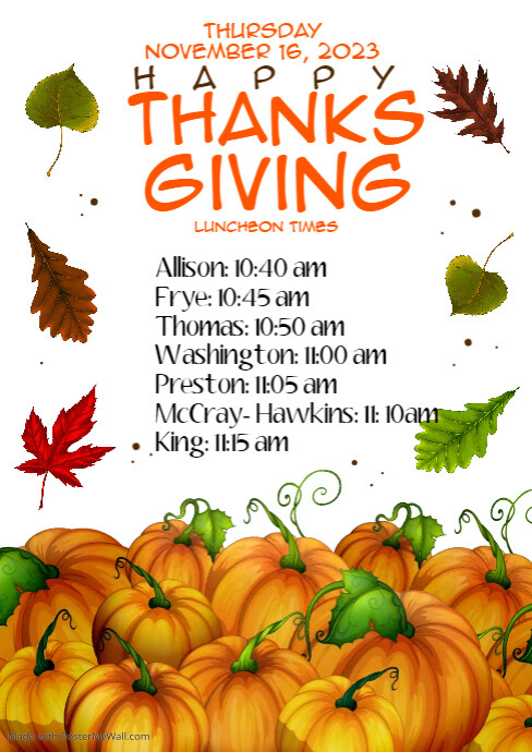 THANKSGIVING POSTER | PosterMyWall