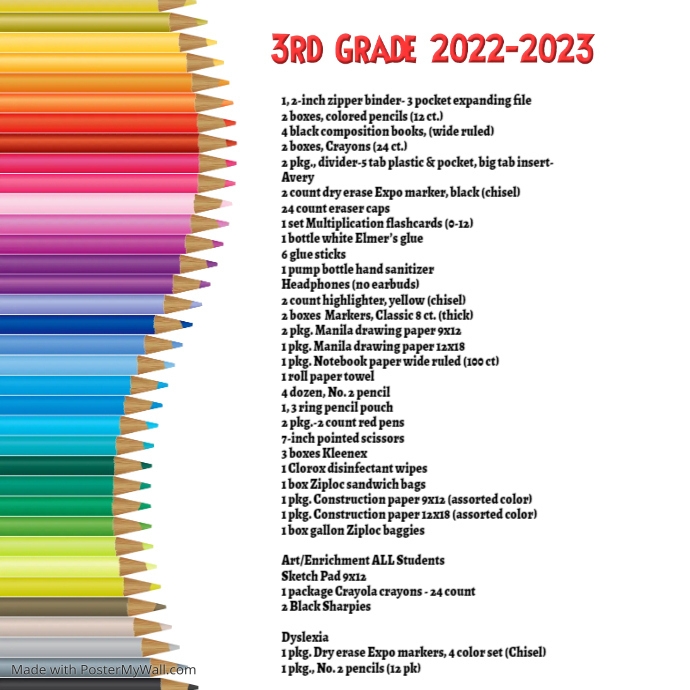 3rd Grade | PosterMyWall