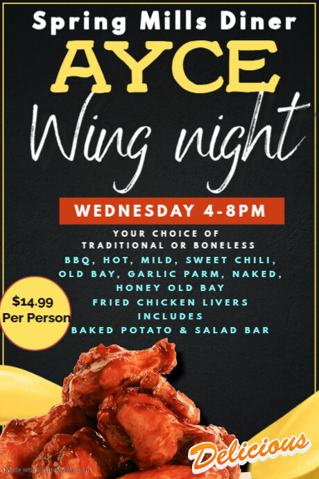 Wings Night | PosterMyWall