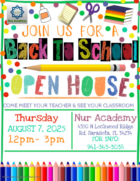 BACK TO SCHOOL OPEN HOUSE FLYER White | PosterMyWall