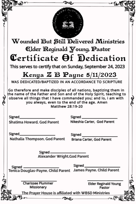 Copy of White Black Red Stamp Certificate Ministry Li (2) | PosterMyWall