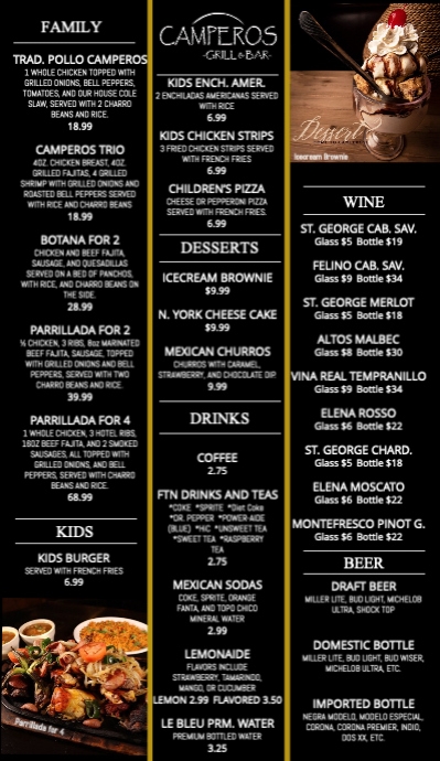 Copy of CAMPEROS Menu PG.4 | PosterMyWall