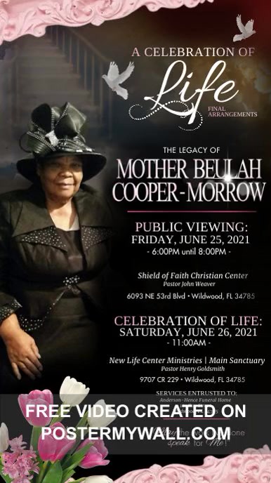 Copy of Beulah C.M. (Final) | PosterMyWall