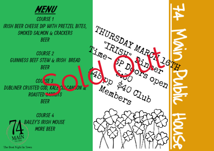 Paddy's special menu | PosterMyWall