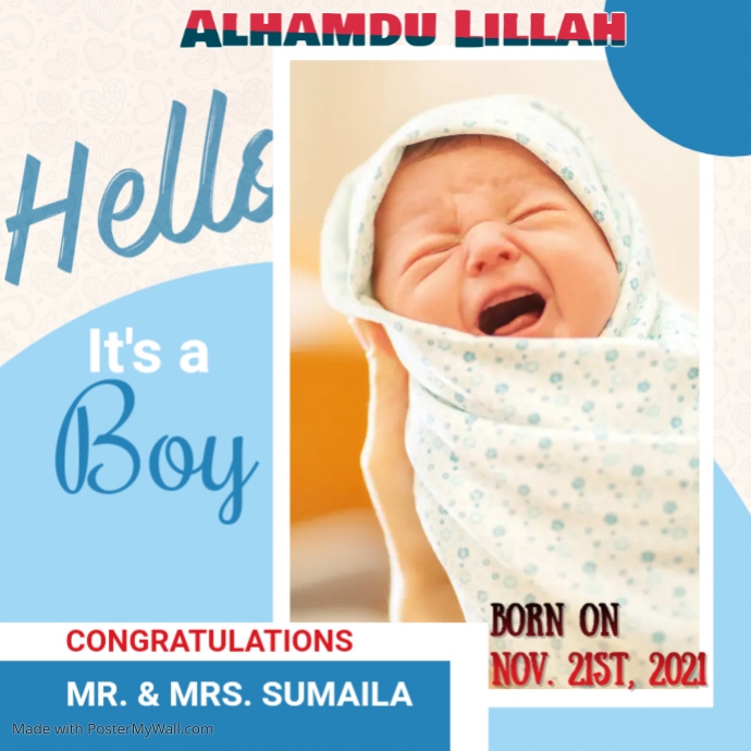 Copy of Newborn Baby Banner Template | PosterMyWall